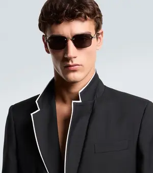 Dior Cd Diamond S11u Rectangular Sunglasses - Grey