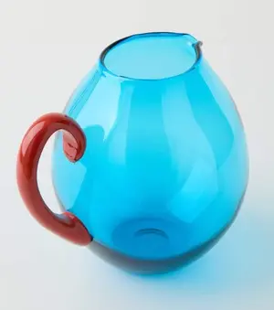 NASONMORETTI Dandy Murano Glass Jug Stefano Marcato - Blue