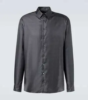 Giorgio Armani Chevron Silk Shirt