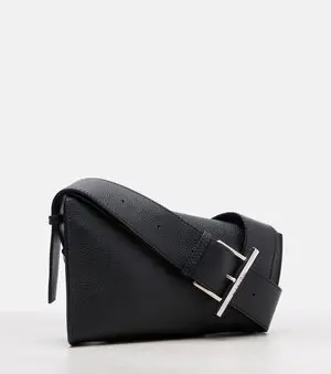 Alexander McQueen T-bar Sling Leather Shoulder Bag - Black