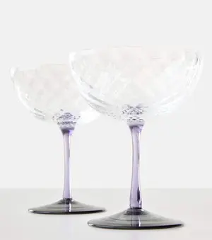 NASONMORETTI Set Of 2 Glass Champagne Bowls