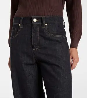 Brunello Cucinelli Mid-rise Wide-leg Jeans