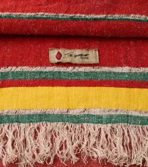 THE HOUSE OF LYRIA Xoroi Striped Wool-blend Throw