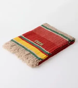 THE HOUSE OF LYRIA Xoroi Striped Wool-blend Throw