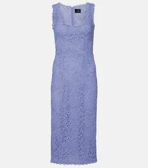 Etro Macramé Scalloped Midi Dress
