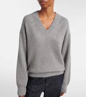 Brunello Cucinelli Ribbed-knit Cashmere-blend Sweater