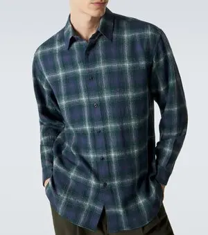 Auralee Checked Wool Shirt