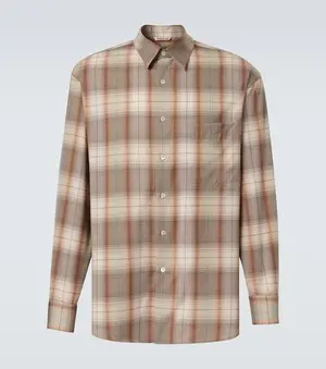 Auralee Checked Wool Shirt - Multicoloured