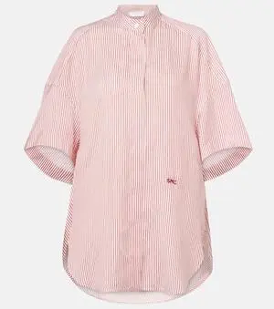 Stella McCartney Striped Silk Shirt - Red