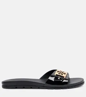 Tory Burch Double T Slides - Black