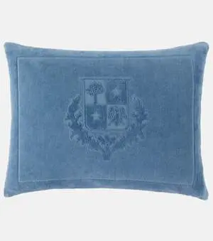 Loro Piana Crest Cotton Terry Beach Pillow - Blue