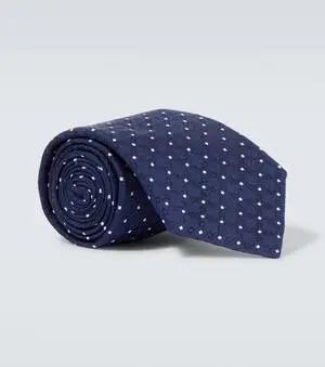 Brunello Cucinelli Silk Jacquard Tie - Blue