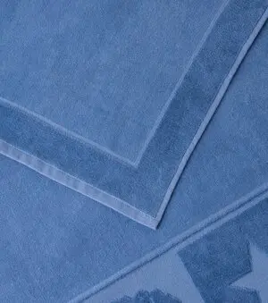 Loro Piana Crest Cotton Terry Beach Towel - Blue