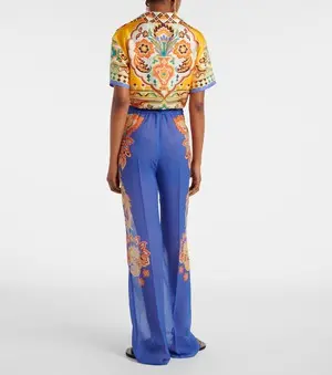 Etro Paisley Wide-leg Pants
