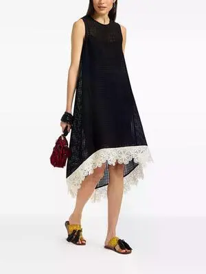 La DoubleJ La Scala Lace-embroidered Midi Dress