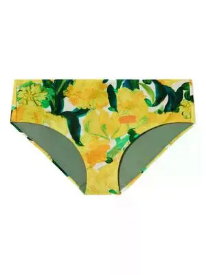 La DoubleJ Floral-print Bikini Bottom - Yellow