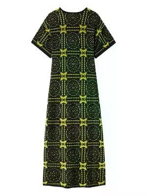 La DoubleJ Geometric-embroidered Midi Dress