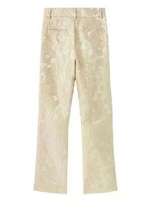 La DoubleJ Floral-jacquard Trousers