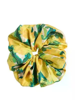 La DoubleJ Floral-print Scrunchie - Yellow