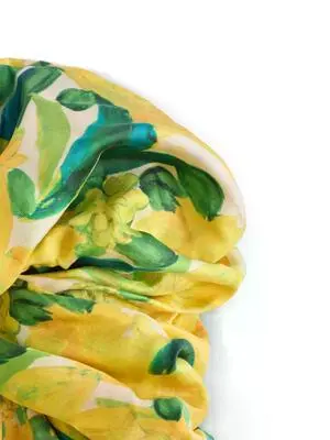 La DoubleJ Floral-print Scrunchie - Yellow