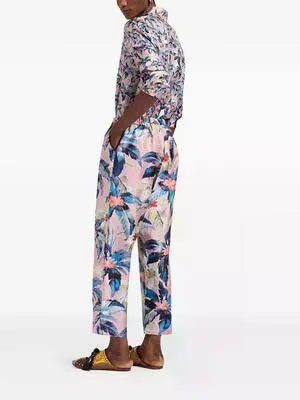 La DoubleJ Floral-print Wide-leg Trousers