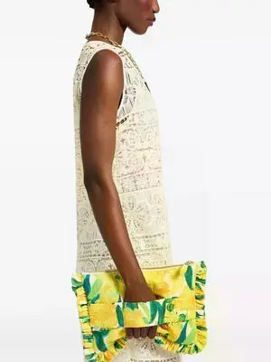 La DoubleJ Floral Print Clutch - Yellow