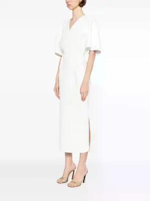 Maticevski V-neck Midi Dress - White