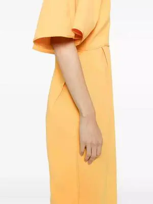 Maticevski V-neck Short Sleeve Dress - Yellow