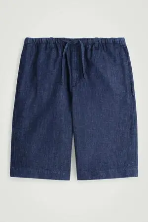 Cos Drawstring Denim Shorts