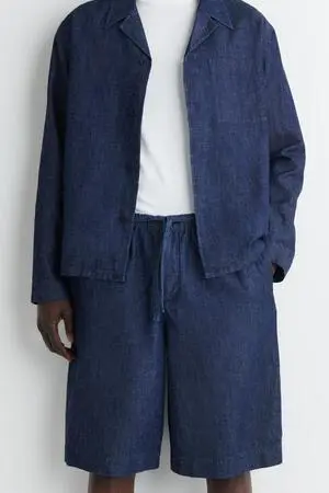 Cos Drawstring Denim Shorts