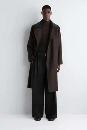 Cos Slim Wool-jersey Roll Neck Top