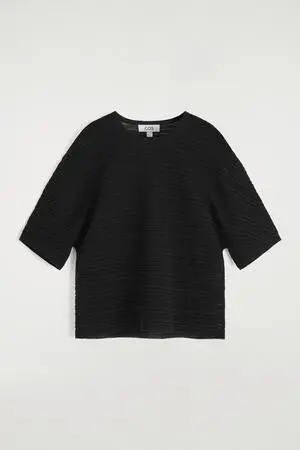 Cos Pleated Knitted T-shirt