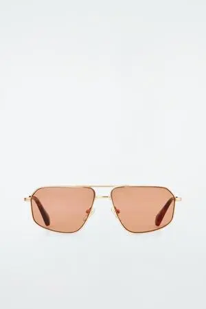 Cos Vista Aviator Sunglasses - Gold