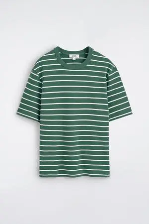 Cos Interlock Cotton Crew-neck T-shirt - Green