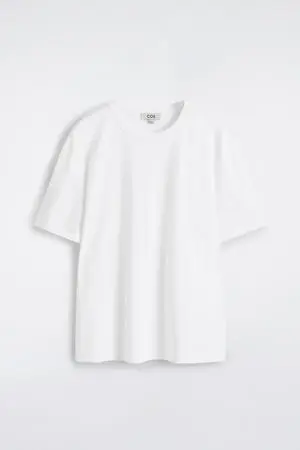 Cos Interlock Cotton Crew-neck T-shirt White