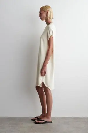 Cos Circle-cut Knit Dress - White