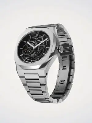 D1 MILANO Stainless Steel Skeleton Watch - Silver