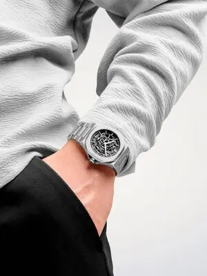 D1 MILANO Stainless Steel Skeleton Watch - Silver