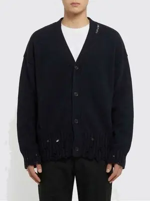Marni Cotton Distressed V-neck Cardigan - Black
