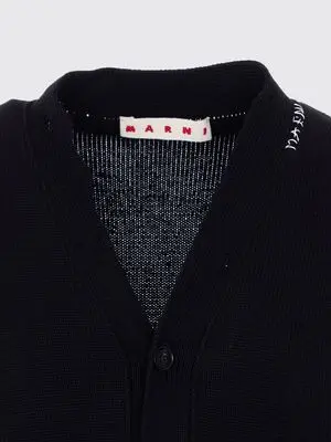 Marni Cotton Distressed V-neck Cardigan