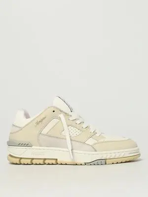 Axel Arigato Bicolour Low Top Leather And Nubuck Sneakers With Perforated Toe - Beige