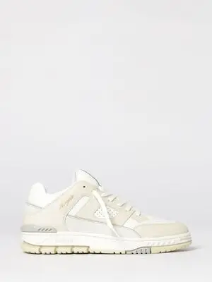 Axel Arigato Bicolour Low Top Leather And Nubuck Sneakers With Perforated Toe - Beige
