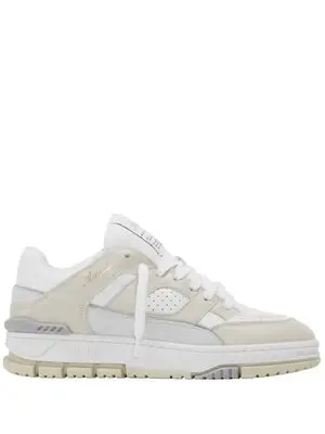 Axel Arigato Axel Arigato Bicolour Low Top Leather And Nubuck Sneakers With Perforated Toe Cream