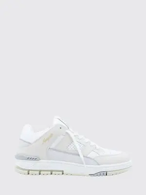 Axel Arigato Bicolour Low Top Leather And Nubuck Sneakers With Perforated Toe - Cream