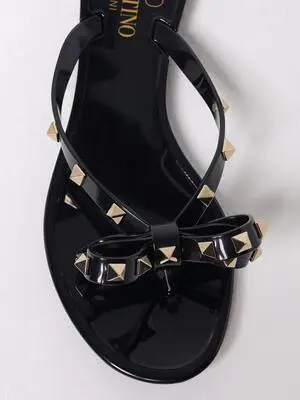Valentino Garavani Heeled Thong Sandals With Embellishments