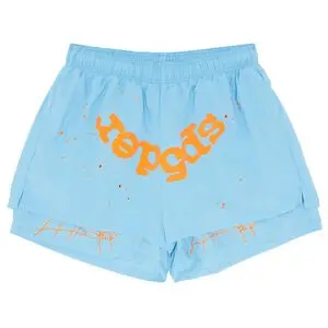 SP5DER Og Web Double Layer Shorts - Blue
