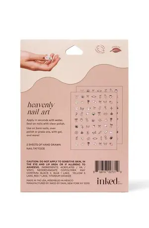 INKED BY DANI Heavenly Nail Art Tempory Tattoos - Multi