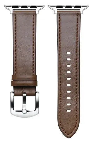 POSH TECH Leather Apple Watch® Band - Chocolate