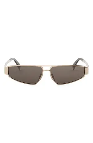 Celine Triomphe 59mm Geometric Sunglasses - Shiny Rose Gold / Brown