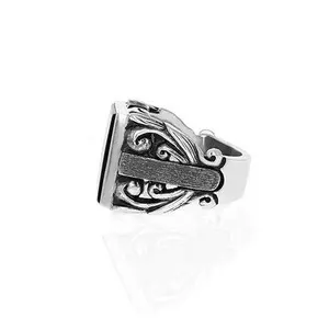 KING BABY STUDIO Onyx Insert Scroll Ring